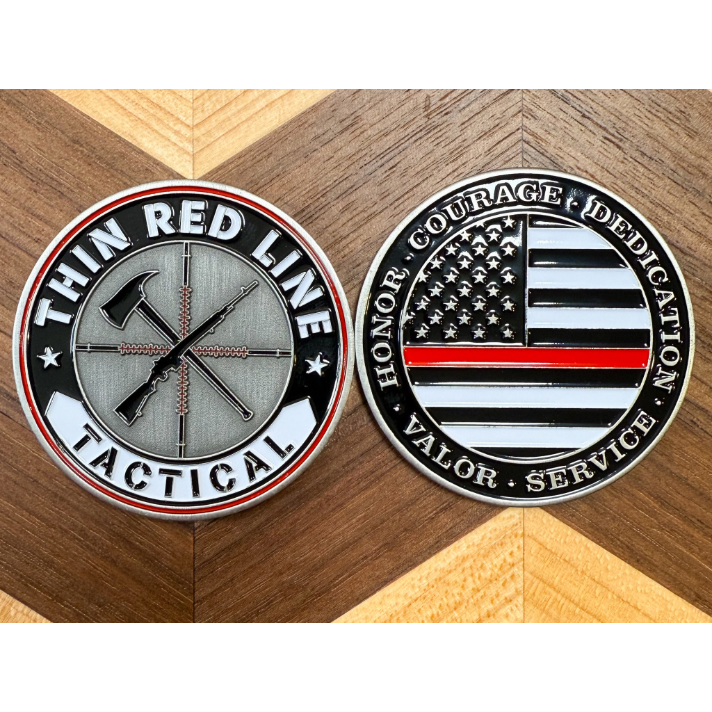 THIN RED LINE TACTICAL CHALLENGE COIN - Thin Red Line Tactical
